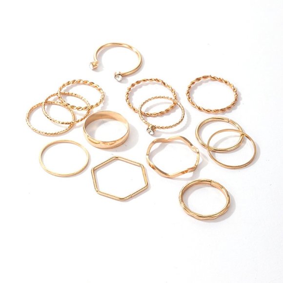 Jewelry | 14 Piece Simple Ring Set | Poshmark